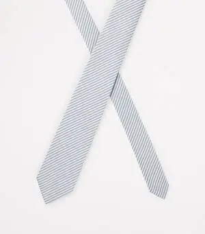 BOSS Silk Striped Neck Tie - Blue