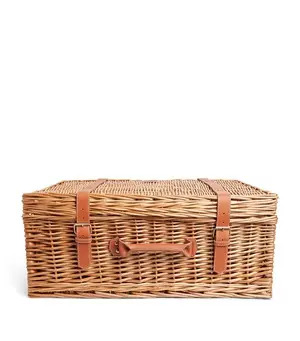 Harrods Fitted Picnic Basket For Four - Brown