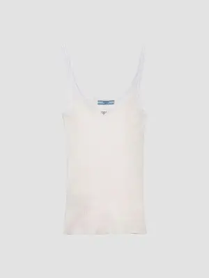 Prada Ribbed Cotton Top