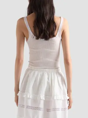 Prada Ribbed Cotton Top