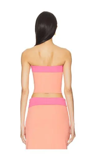 LOVERS AND FRIENDS Tulip Colorblocked Trim Top