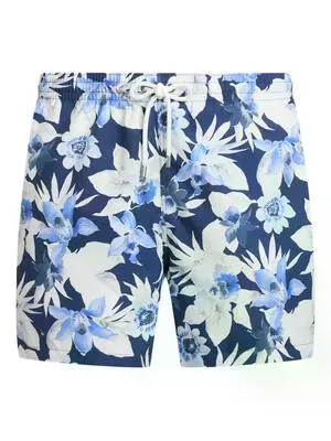 Ralph Lauren Purple Label Floral-print Swim Shorts - Blue