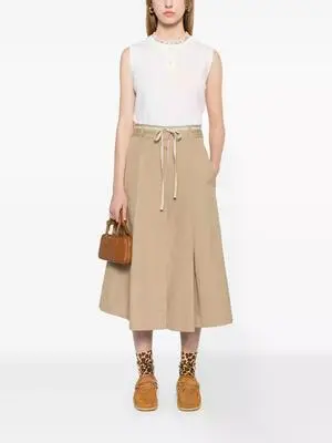 Vince Cotton Midi Skirt