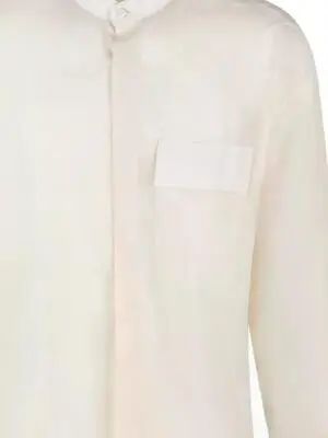 LOW BRAND Collarless Shirt - Neutrals