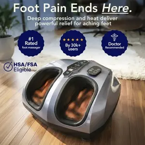 MIKO Shiatsu Foot Massager Machine With Multiple Functions And Heat - Grey