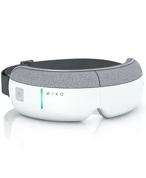 MIKO Eye Massager With Heat, Air Pressure, 4 Massage Modes & Bluetooth Music, Gaze - White