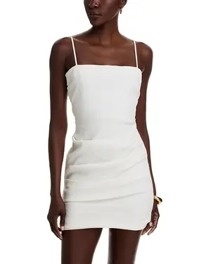White Ruched Dresses
