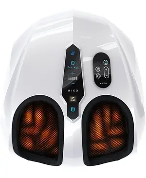 MIKO Shiatsu Foot Massager Machine With Multiple Functions And Heat - White