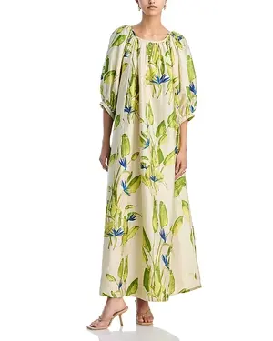 CONIGLIO PALM BEACH Grace Maxi Dress - Birds Of Paradise/faded Banana