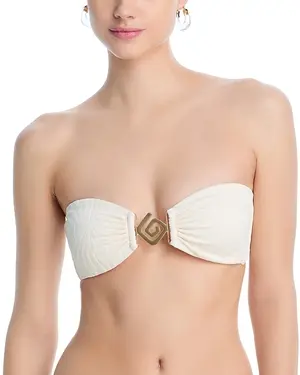 L*Space Aziza Hardware Bandeau Bikini Top - Cream