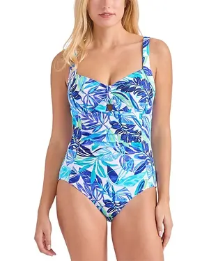Tommy Bahama Island Cays Marina One-piece Swimsuit - Beach Glass Blue