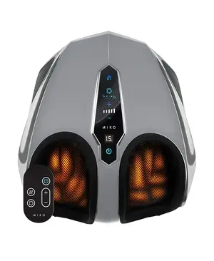 MIKO Shiatsu Foot Massager Machine With Kneading And Switchable Heat - Silver