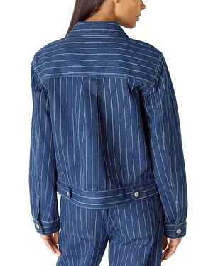 Whistles Pinstriped Denim Jacket