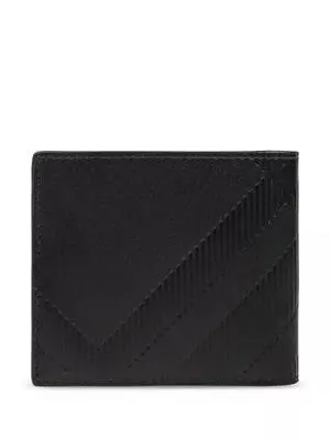 Burberry Embossed Check Bifold Wallet - Black