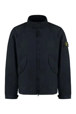 Stone Island Zippered Cotton Jacket - Blue
