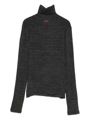 Off-White Off-White Logo Turtleneck Sweater - Red