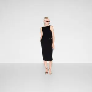 Gucci Heavy Viscose Sable Horsebit Dress