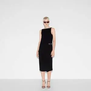 Gucci Heavy Viscose Sable Horsebit Dress