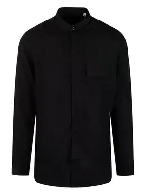 LOW BRAND Collarless Shirt - Black