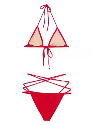 Norma Kamali Criss-cross Bikini - Red