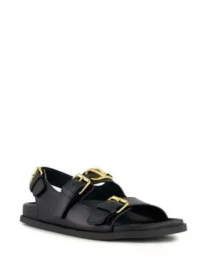 Valentino Garavani Vlogo Signature Buckle-detail Sandals - Black