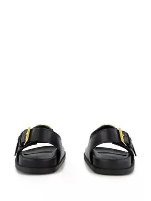 Valentino Garavani Vlogo Signature Buckle-detail Sandals - Black