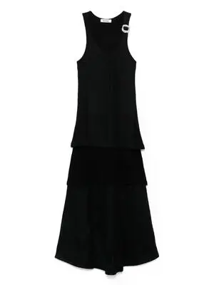WALES BONNER Serenity Midi Dress - Black