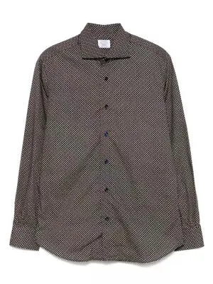 MAZZARELLI Floral-print Shirt - Brown