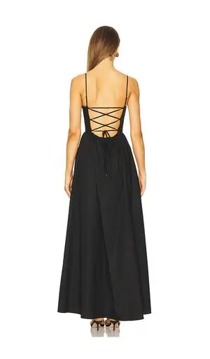 Susana Monaco Poplin Lace-up Maxi Dress