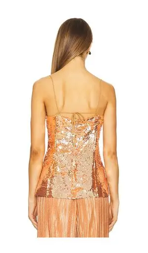 SABINA MUSAYEV Embellished Sequin Top