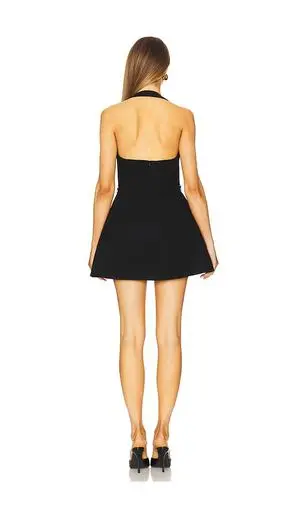 SANS FAFF Halter Mini Bubble Dress - Black