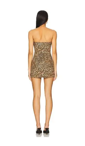 LOVERS AND FRIENDS Drew Mini Dress - Leopard