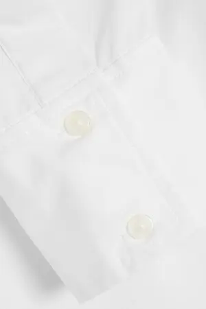 Simkhai Chandler Cotton-blend Poplin Shirt - White