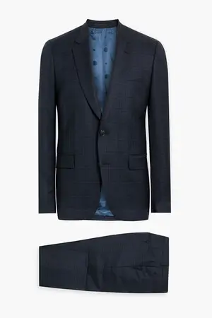Paul Smith Checked Wool Suit - Navy