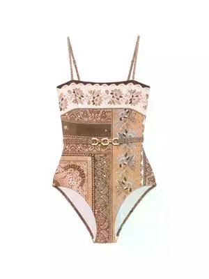 Zimmermann Lucky One-piece Swimsuit - Brown