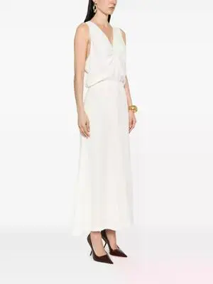 A.M.G. Ruched-detailed Maxi Dress