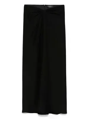 A.M.G. A-line Midi Skirt With Ruched Detail