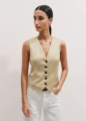 ME+EM Metallic Tailored Waistcoat