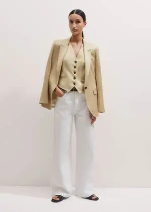 ME+EM Metallic Tailored Waistcoat