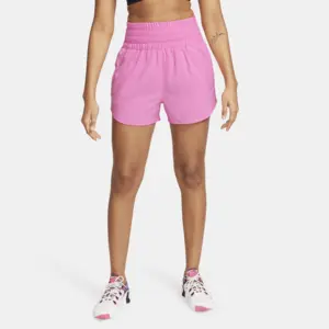 Nike One Dri-fit Ultra High-waisted 3" Brief-lined Shorts - Red