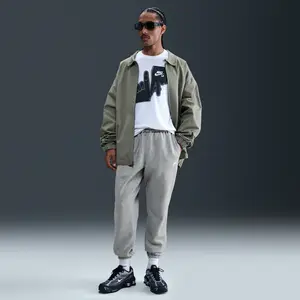 Nike Club Cuffed Brushed Fleece Pants - Grey