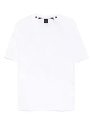 BOSS Floral-jacquard T-shirt - White