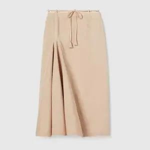 Gucci Cotton Linen Pleated Skirt