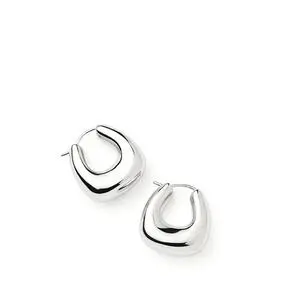 MISSOMA Sculptural Chubby Hoop Earrings - Silver