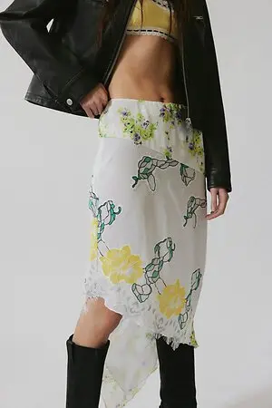 Anna Sui Asymmetrical Midi Skirt