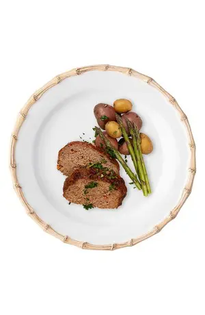 JULISKA Bamboo Ceramic Dinner Plate - Natural