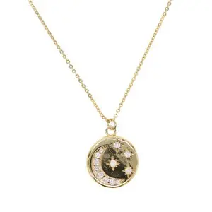 MAZIN JEWELS Starry Night Pendant Necklace - Gold