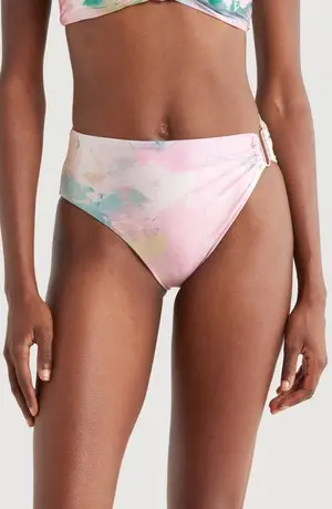 BOAMAR Talia High Cut Bikini Bottoms - Pink Multi