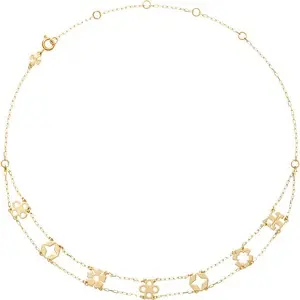 Tory Burch Layered Charm Necklace - Tory Gold
