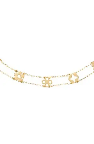 Tory Burch Layered Charm Necklace